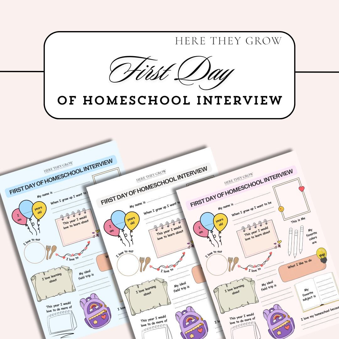 First Day of Homeschool Interview - Etsy