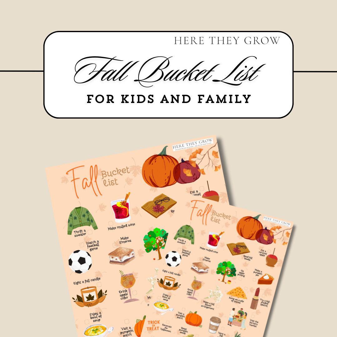 Fall Bucket List for Kids and Families - Etsy