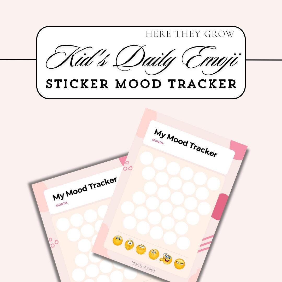 Kid's Daily Emoji Sticker Mood Tracker - Etsy