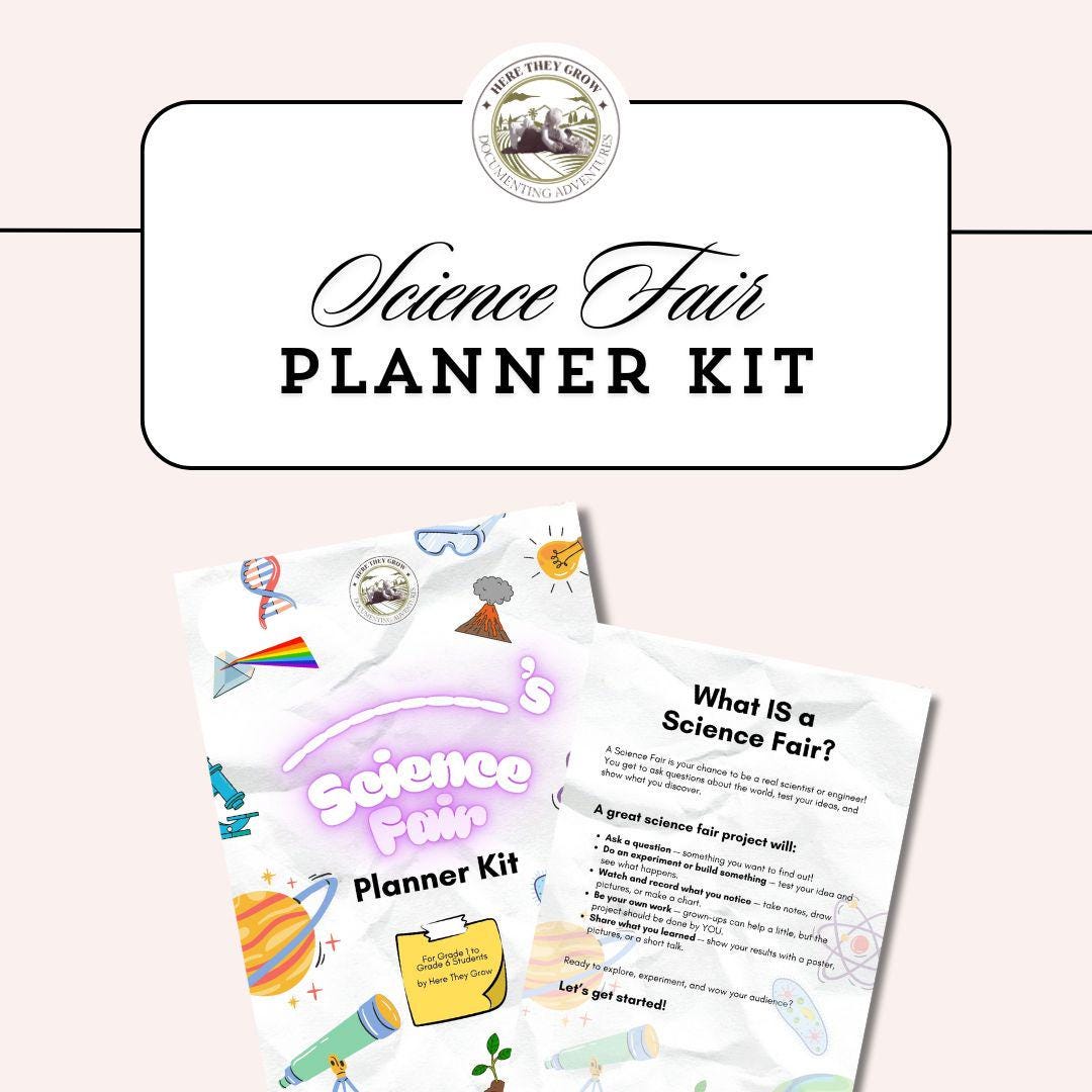 Science Fair Planner Kit for Kids - Etsy