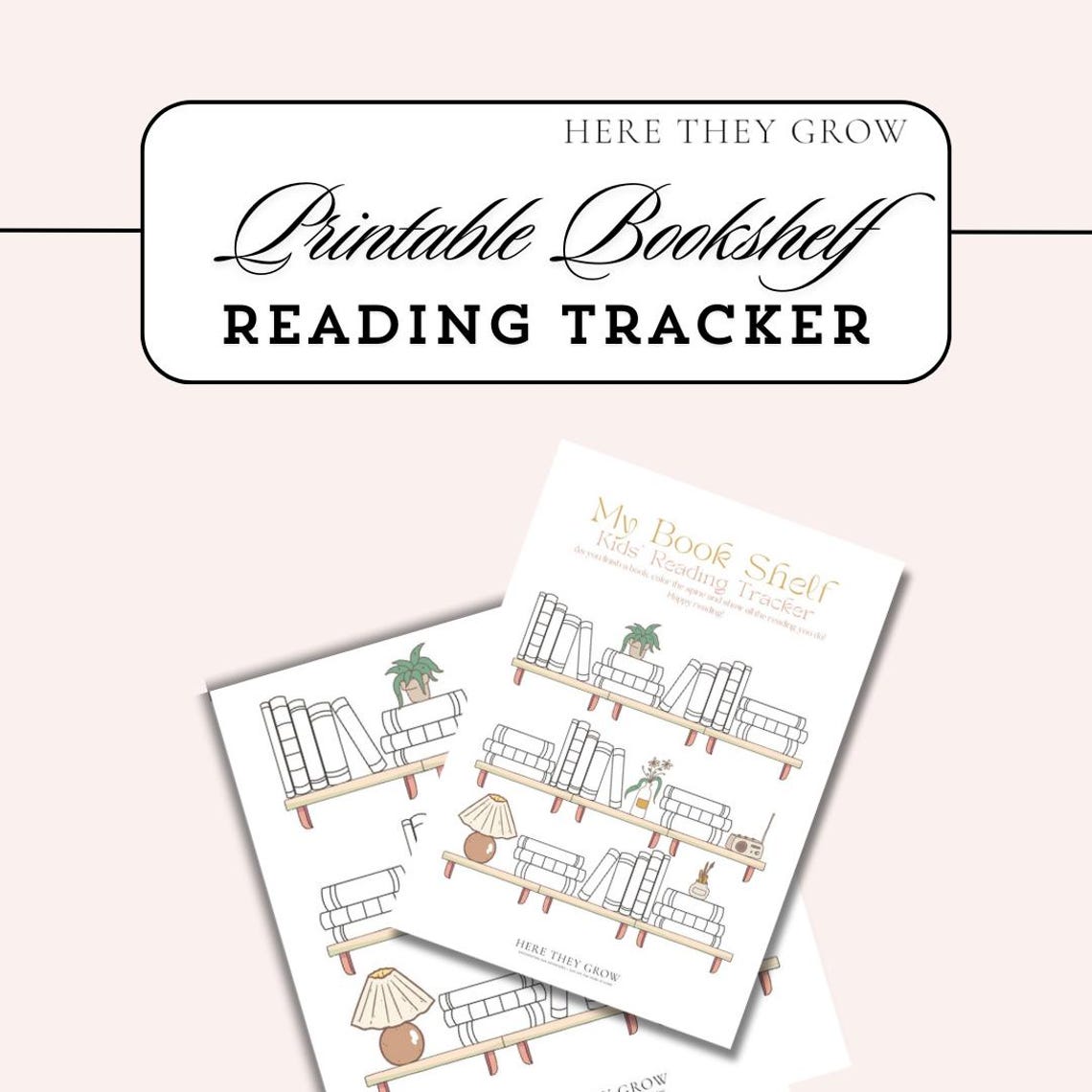 Printable Bookshelf Reading Tracker - Etsy