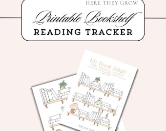 Bookshelf Reading Tracker, Reading Log, 100 Book Tracker, 50 Book ...