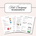 Kids Emergency Worksheets | 4-page Printable Safety Pack - Etsy