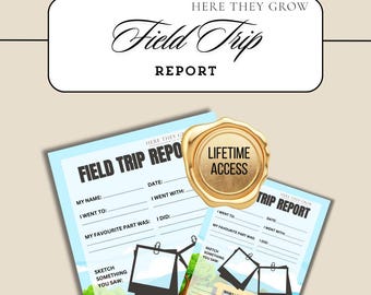 Printable Homeschool Field Trip Report, Simple and Fun, My First Field ...