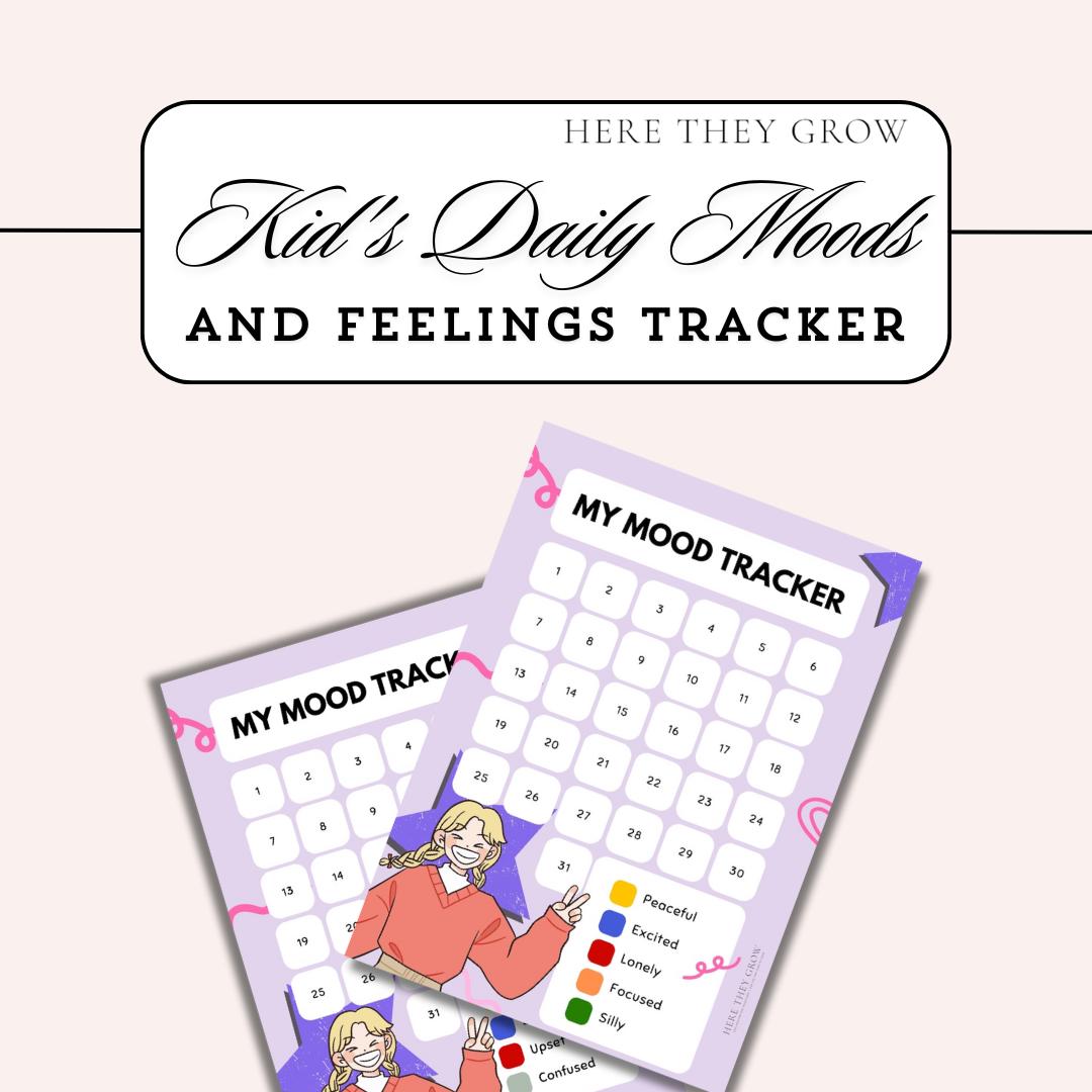 Kid's Daily Moods and Feelings Tracker - Etsy