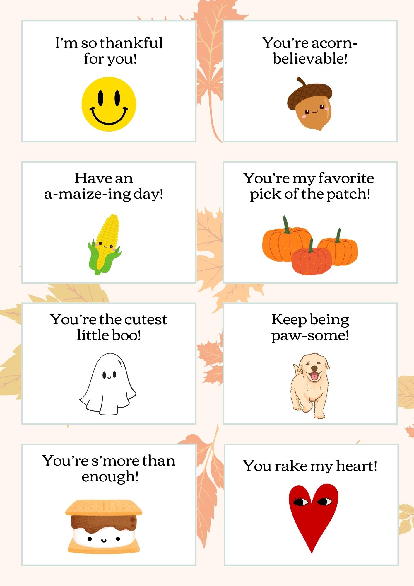 Printable Lunch Box Notes for Kids, 24 Great Notes, Kids Lunchbox Note ...