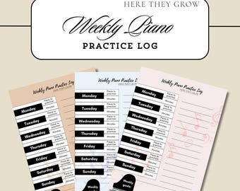 Piano Practice Chart | Piano Practice for Kids | Piano Teacher | Piano ...