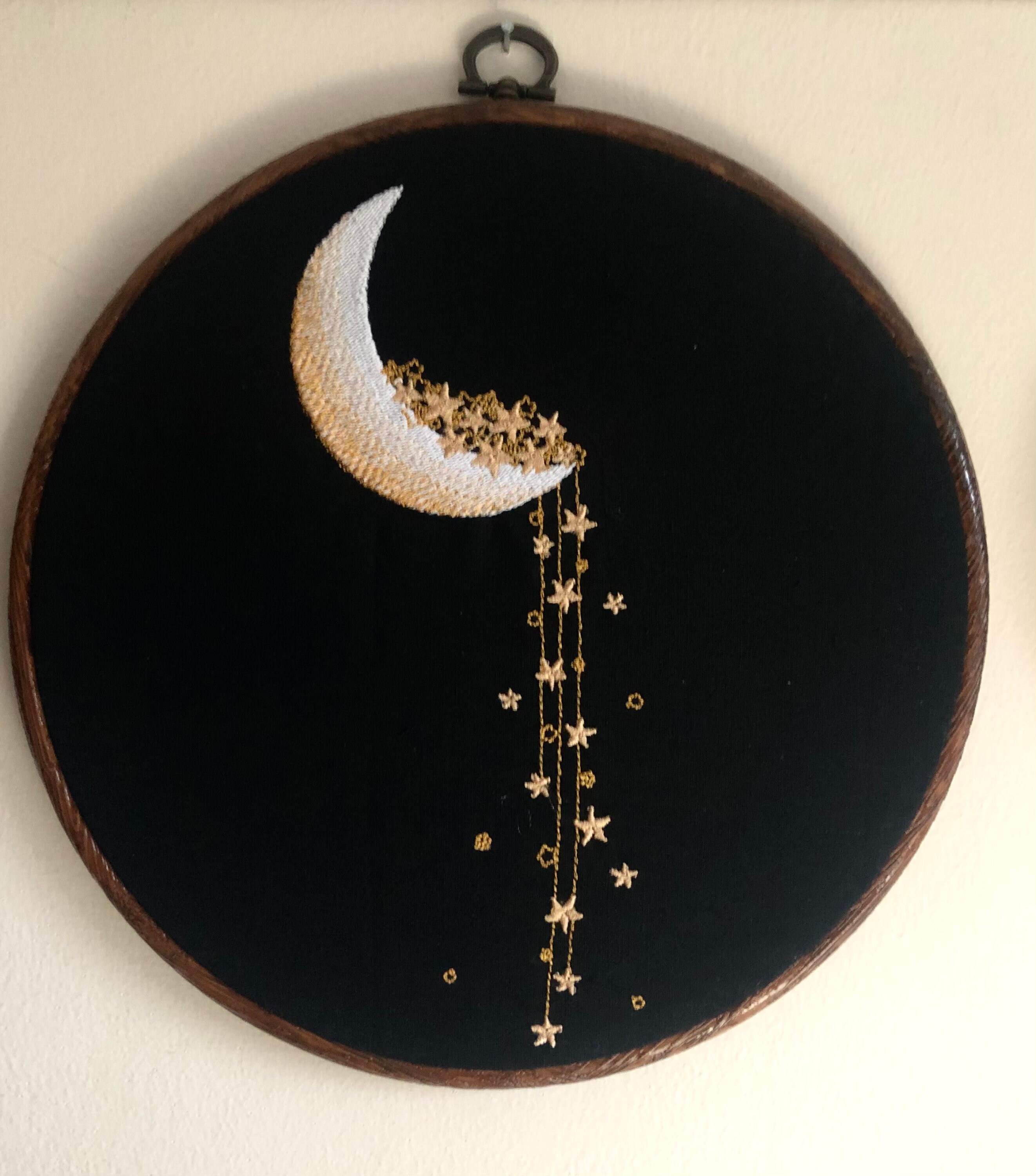 Moon and Stars Embroidery - Etsy