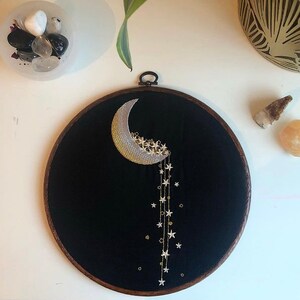 Moon and Stars Embroidery - Etsy