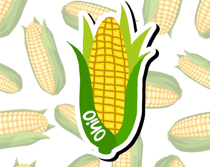 Ohio Corn Sticker, Ohio Pride Sticker, Buckeye State, Columbus ...