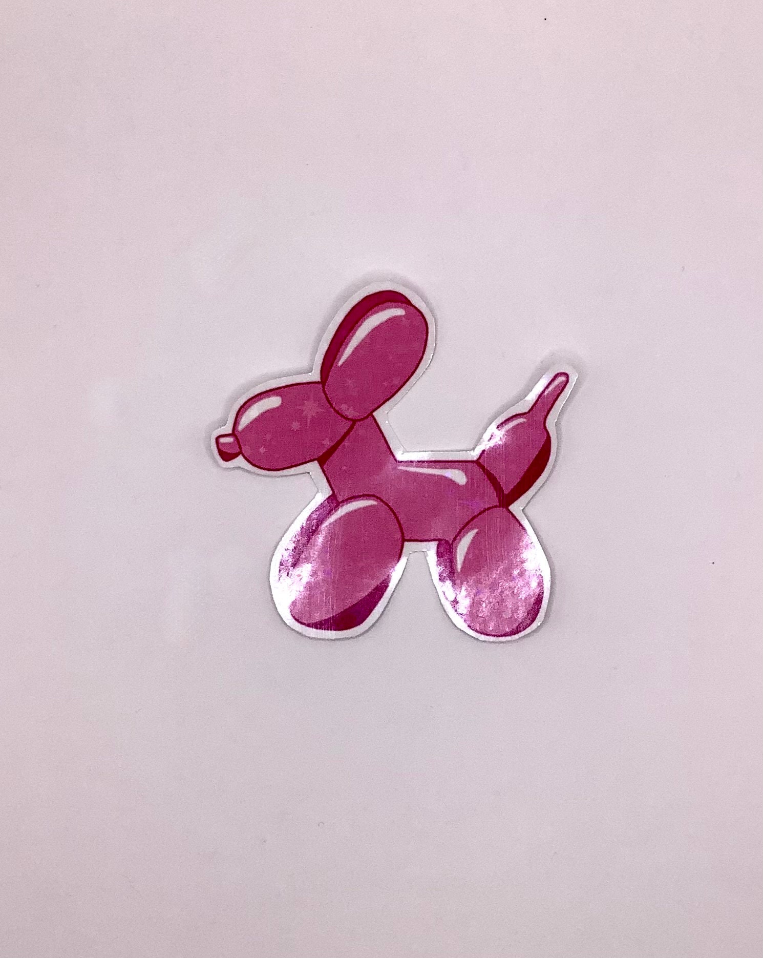 Holographic Glitter Balloon Dog Sticker, Holographic Glitter Balloon ...