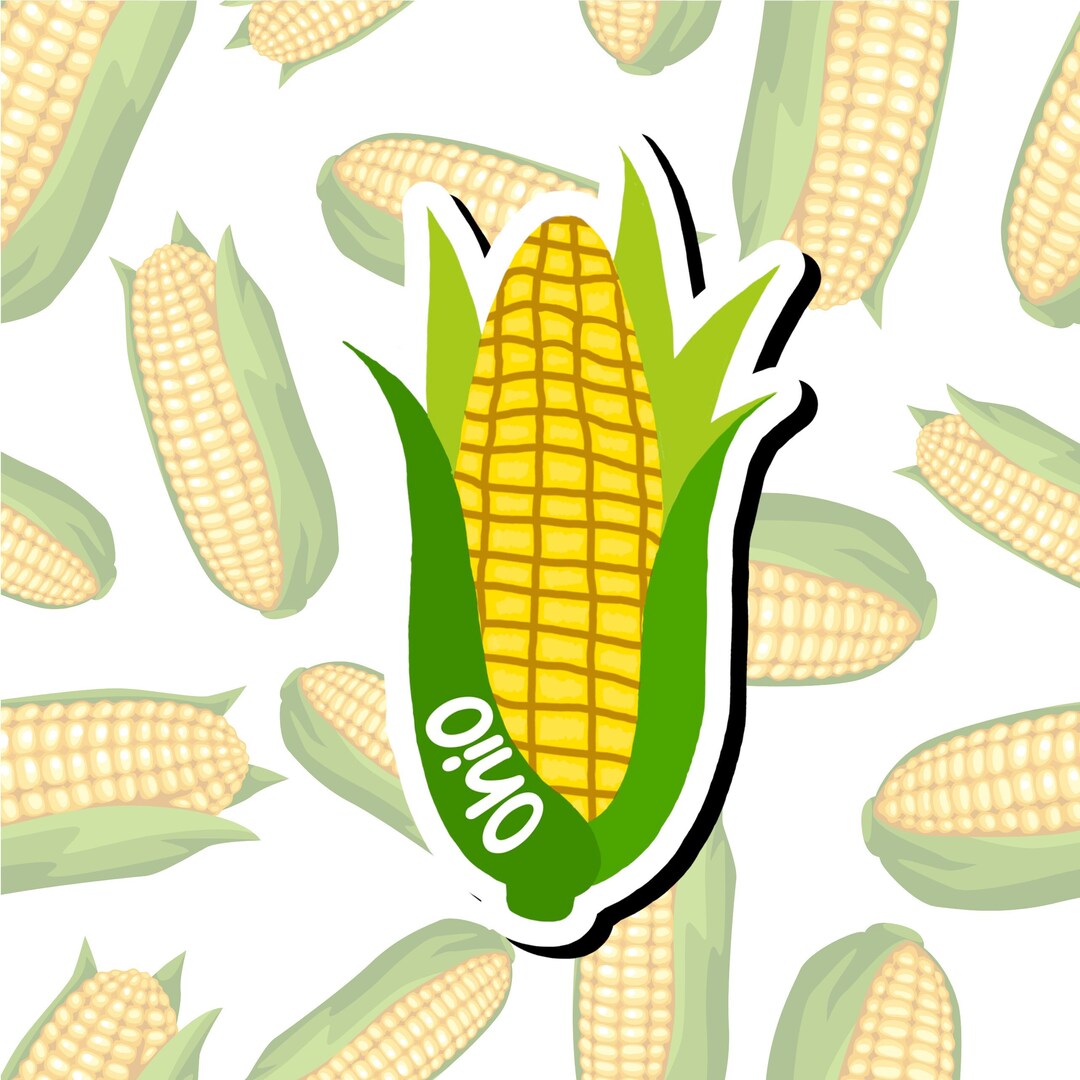 Ohio Corn Sticker, Ohio Pride Sticker, Buckeye State, Columbus ...