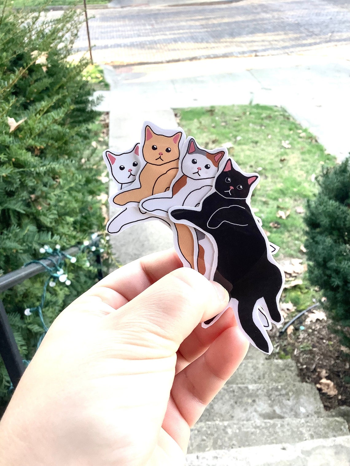 Cat on Back Sticker, Kitty Laying Out Vinyl Sticker, Swiftie, Cat Lover ...