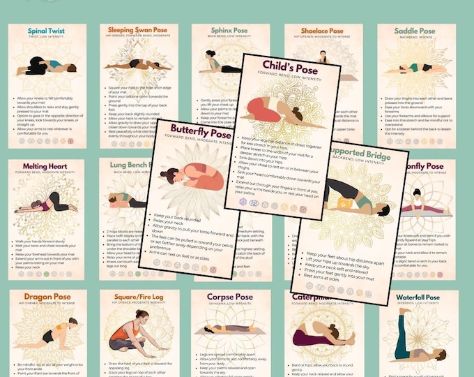 Yoga Pose Tips & Routines Cards - Etsy