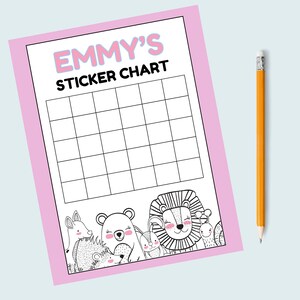 Kids Sticker Chart, Kid's Rewards Chart, Bundle of 6 Kid's Charts ...