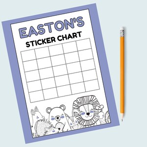 Kids Sticker Chart, Kid's Rewards Chart, Bundle of 6 Kid's Charts ...