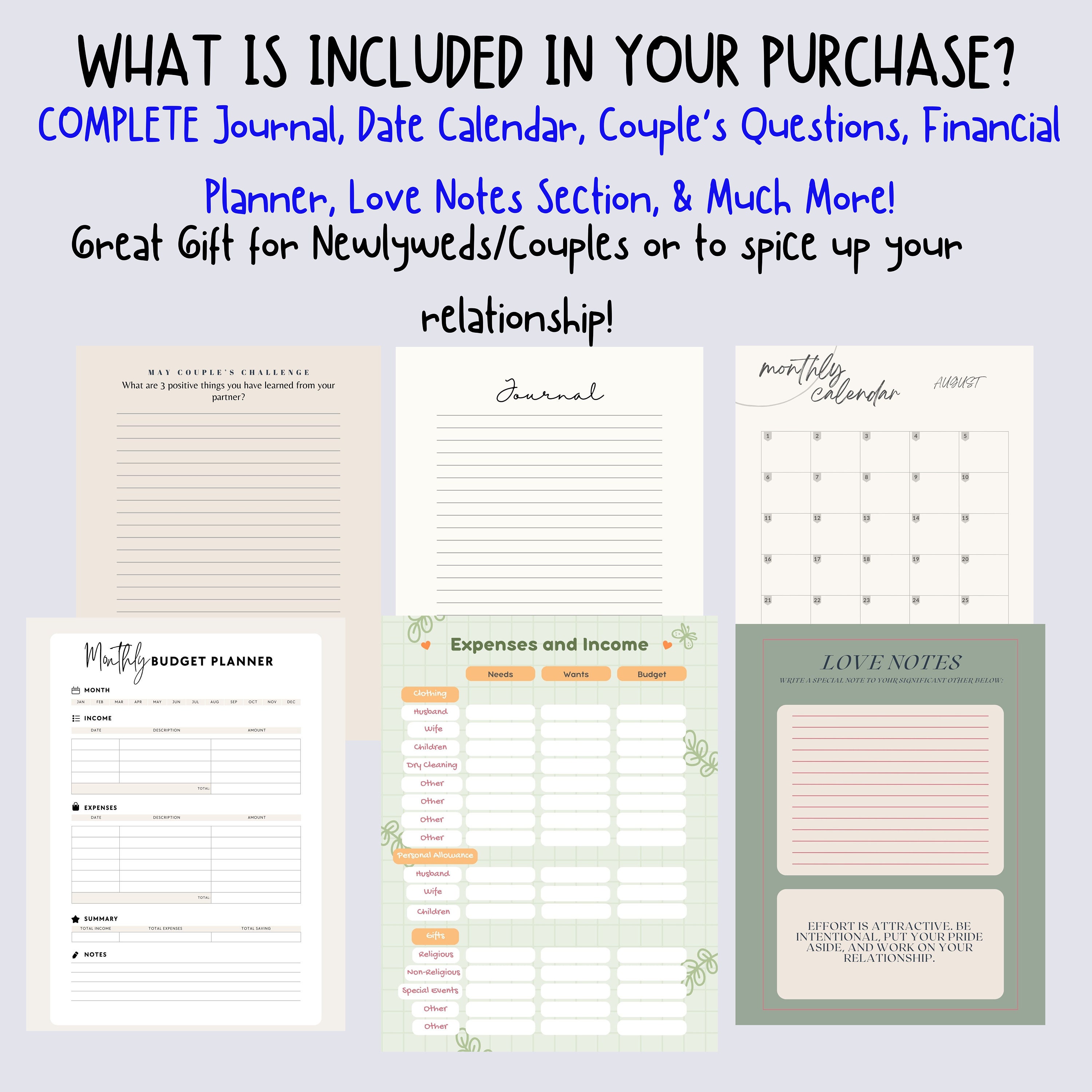 175 Pages Wedding Planner and Keepsake Bundle, Planning Journaling and Keepsake, Wedding List ...