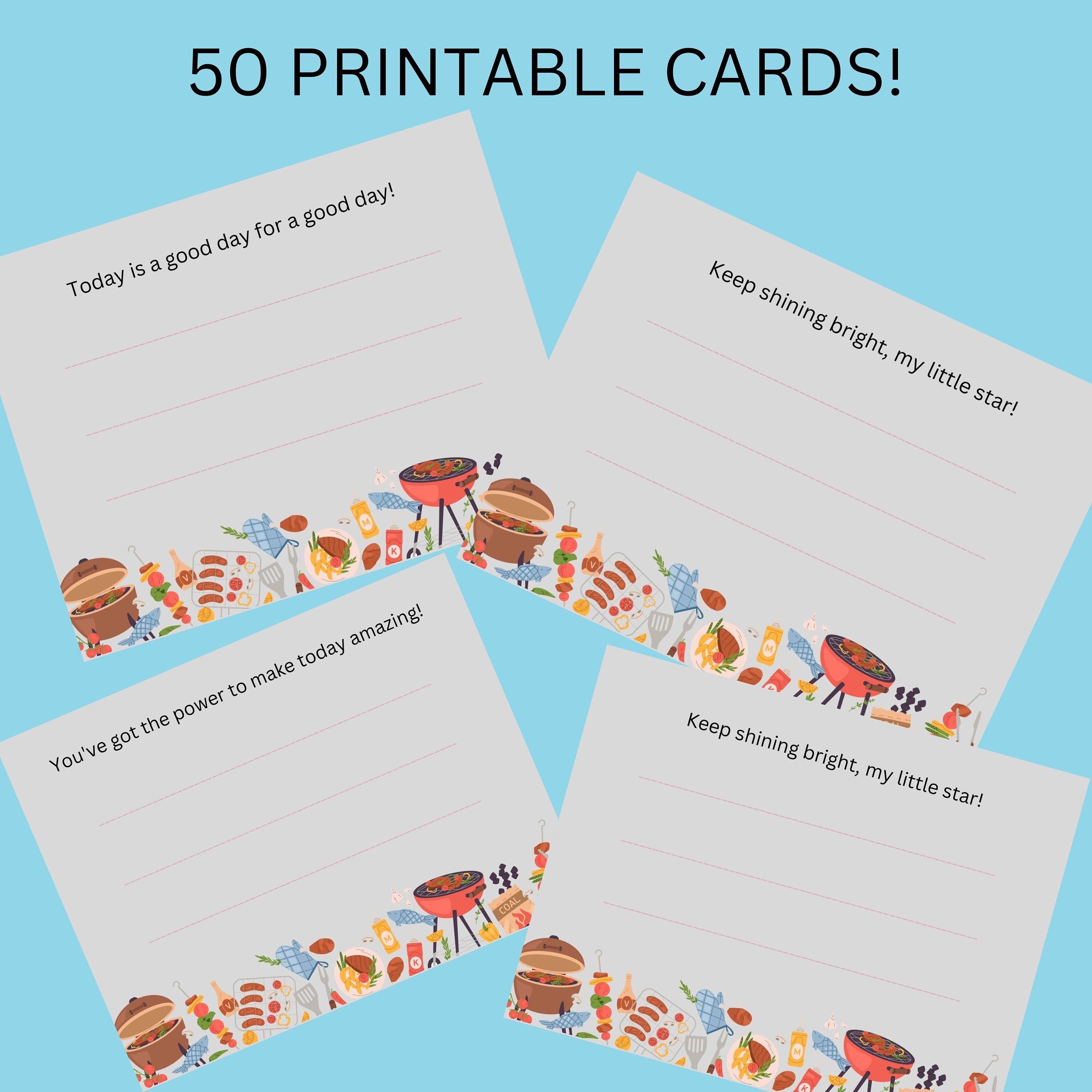 50 Printable Lunchbox Notes, Lunchbox Notes for Kids and Adults, Lunch ...