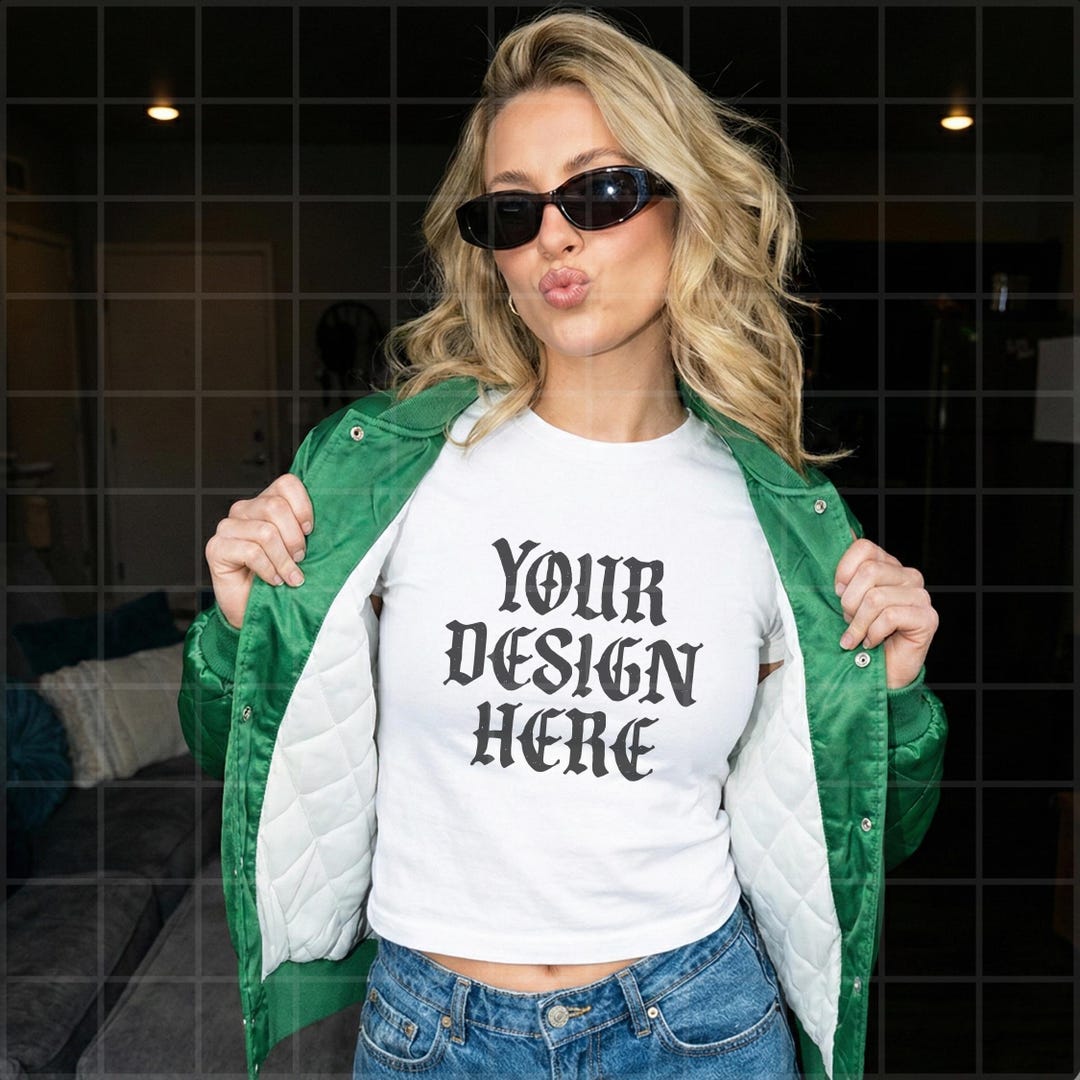 White Gildan 5000b Mockup Y2K Baby Tee St Patricks Lifestyle Mock up ...