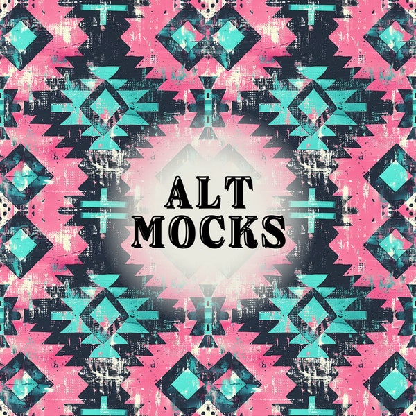 Pink and Turquoise Aztec Pattern - Etsy