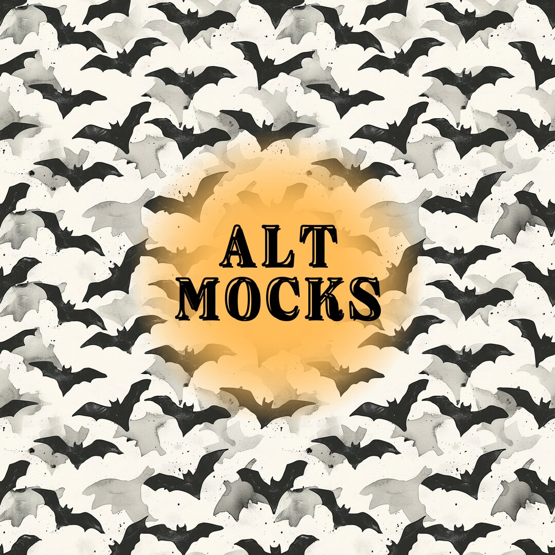 Spooky Seamless Pattern Goth PNG File Halloween Bats Digital Paper ...