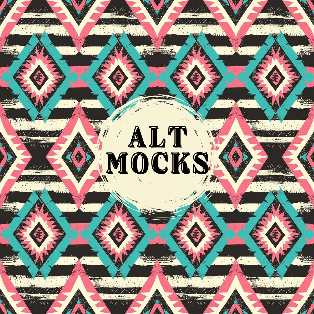 Aztec Turquoise and Pink Southwestern Seamless Pattern Western ...