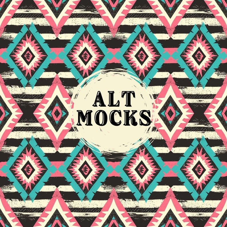 Aztec Turquoise and Pink Southwestern Seamless Pattern Western ...