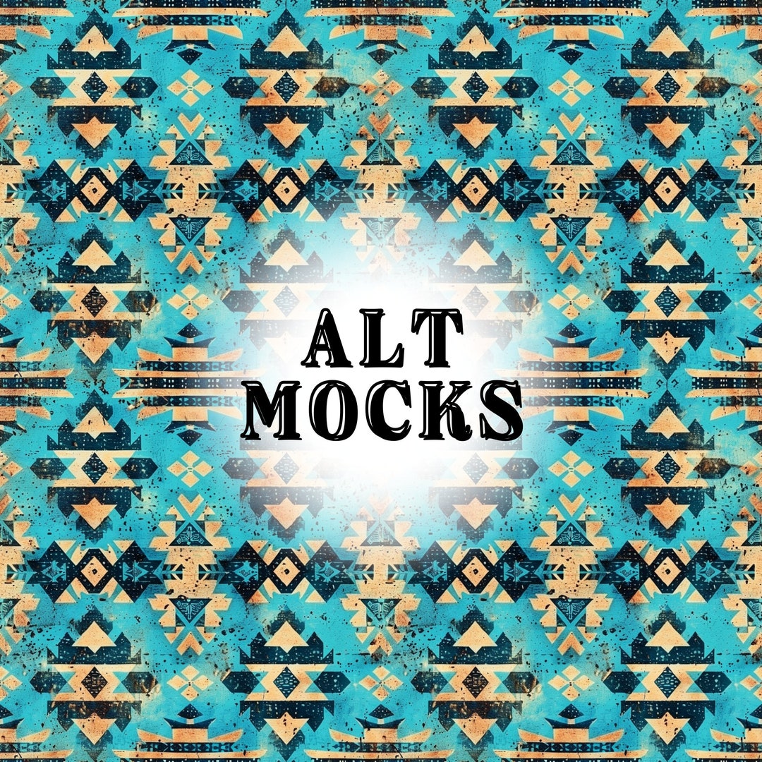 Aztec Turquoise Brown Southwestern Seamless Pattern Western Repeatable ...