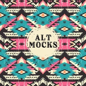 Aztec Turquoise and Pink Southwestern Seamless Pattern Western ...