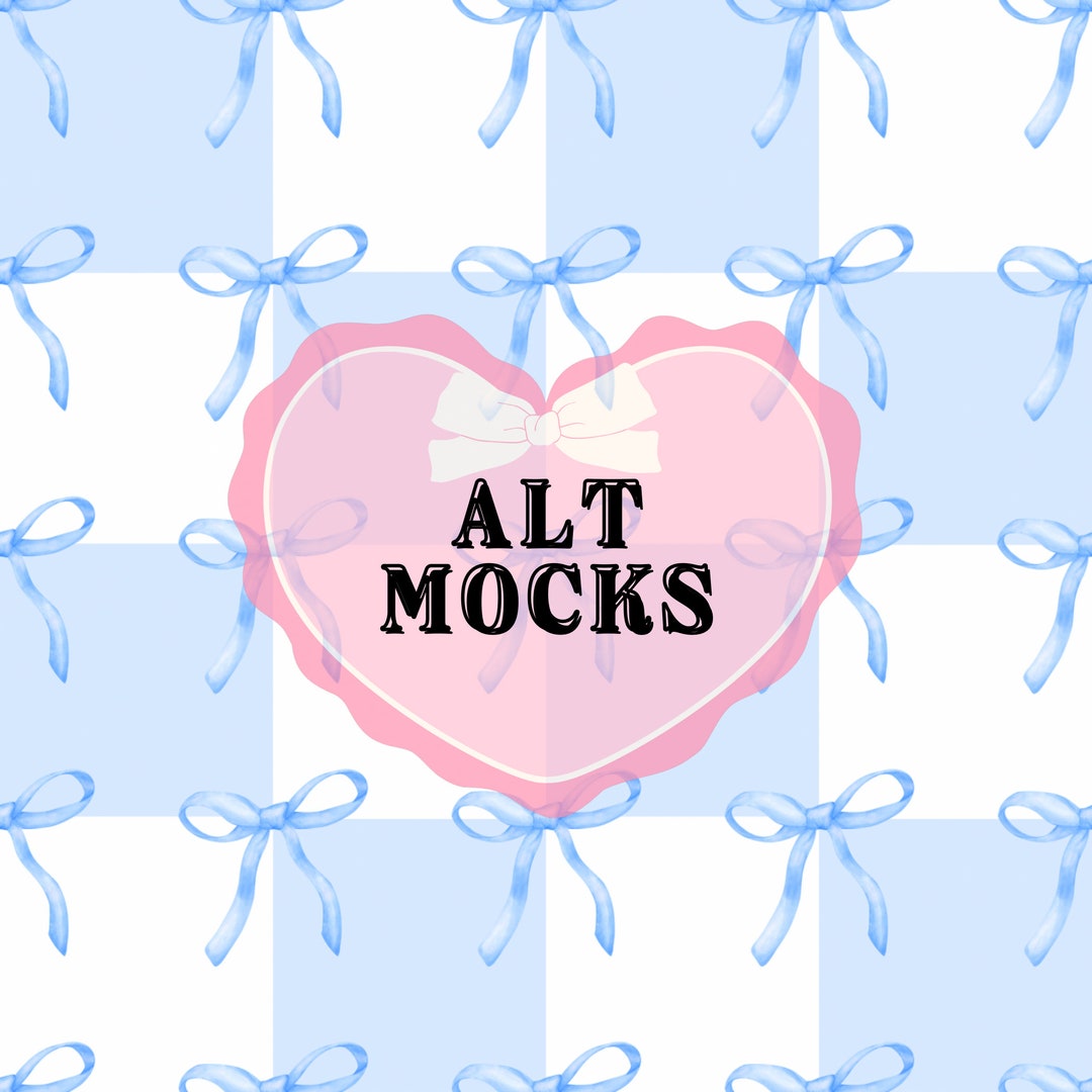 Coquette Blue Ribbon Bow Checkered Seamless Pattern PNG Trendy ...