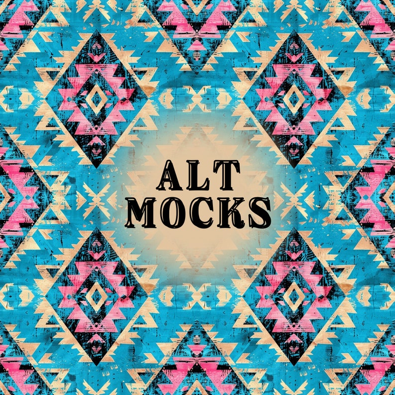 Aztec Turquoise and Pink Southwestern Seamless Pattern Western ...