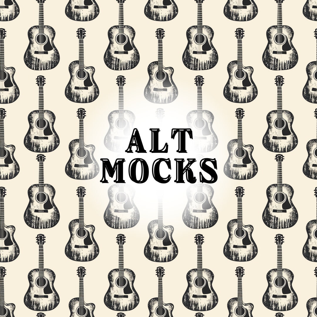 Guitar Seamless Pattern PNG File Music Digital Paper Colorblocking ...