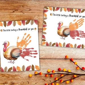 Turkey Handprint Craft for Thanksgiving, Thankful Handprint Activity ...