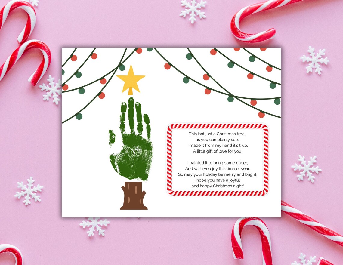 Christmas Tree Handprint Craft for Christmas, Handprint Craft Christmas ...