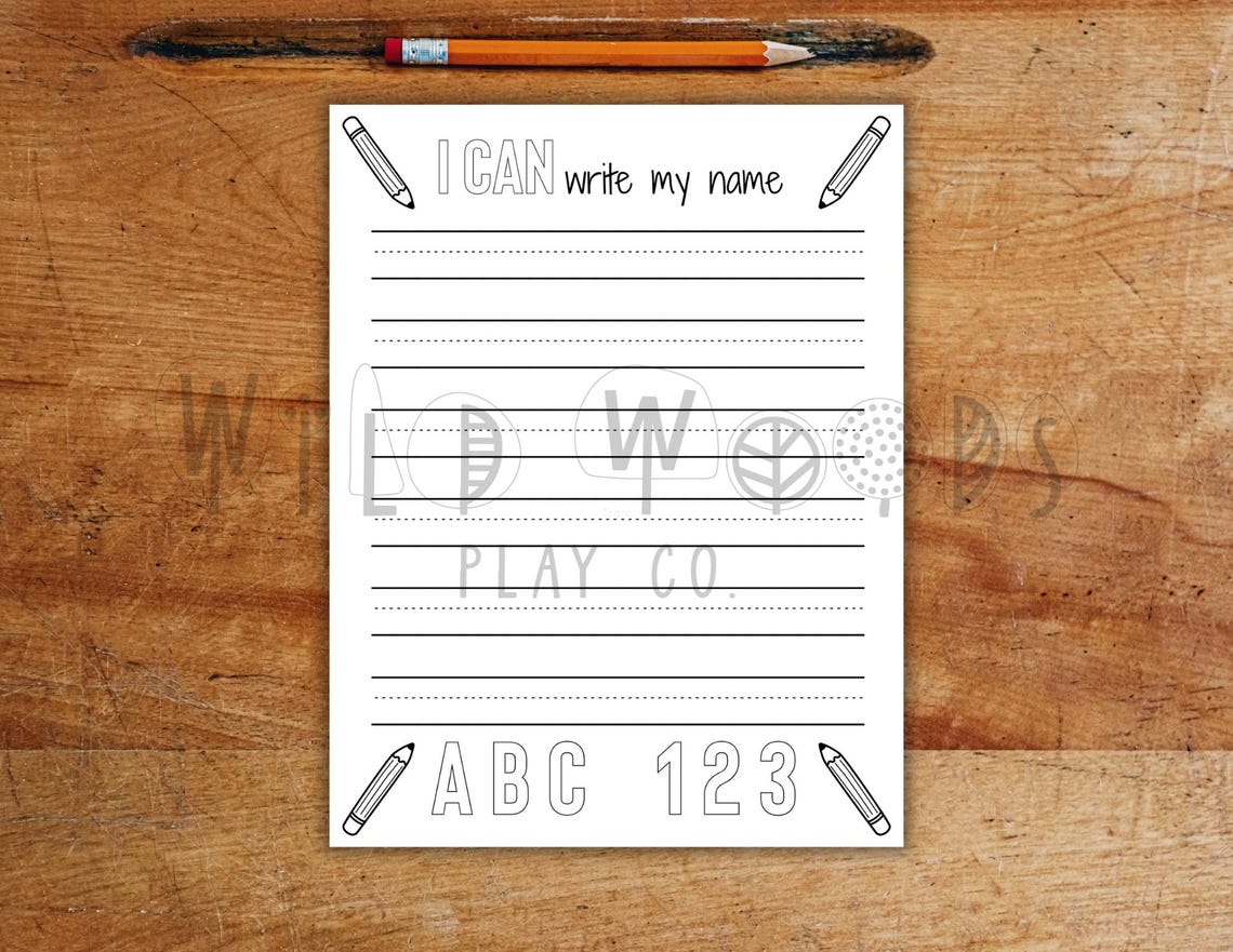 Editable Name Trace Sheet for Preschool, Custom Write Your Name ...