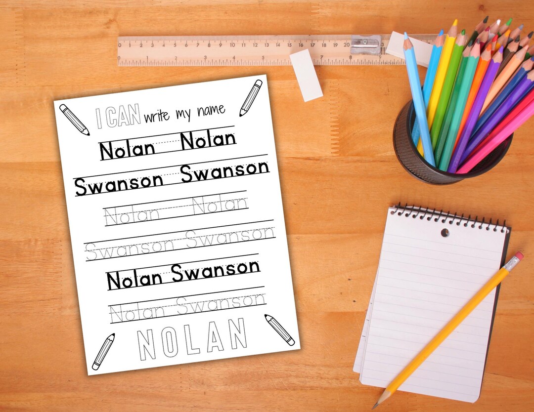Editable Name Trace Sheet for Preschool, Custom Write Your Name ...