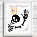 Halloween Skeleton Handprint Craft, Halloween Keepsake Craft, Daycare ...