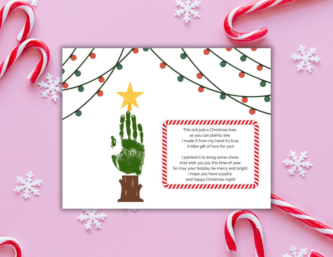 Christmas Tree Handprint Craft for Christmas, Handprint Craft Christmas ...