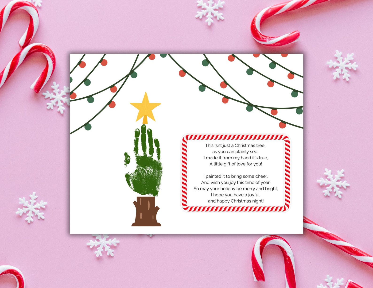 Christmas Tree Handprint Craft for Christmas, Handprint Craft Christmas ...