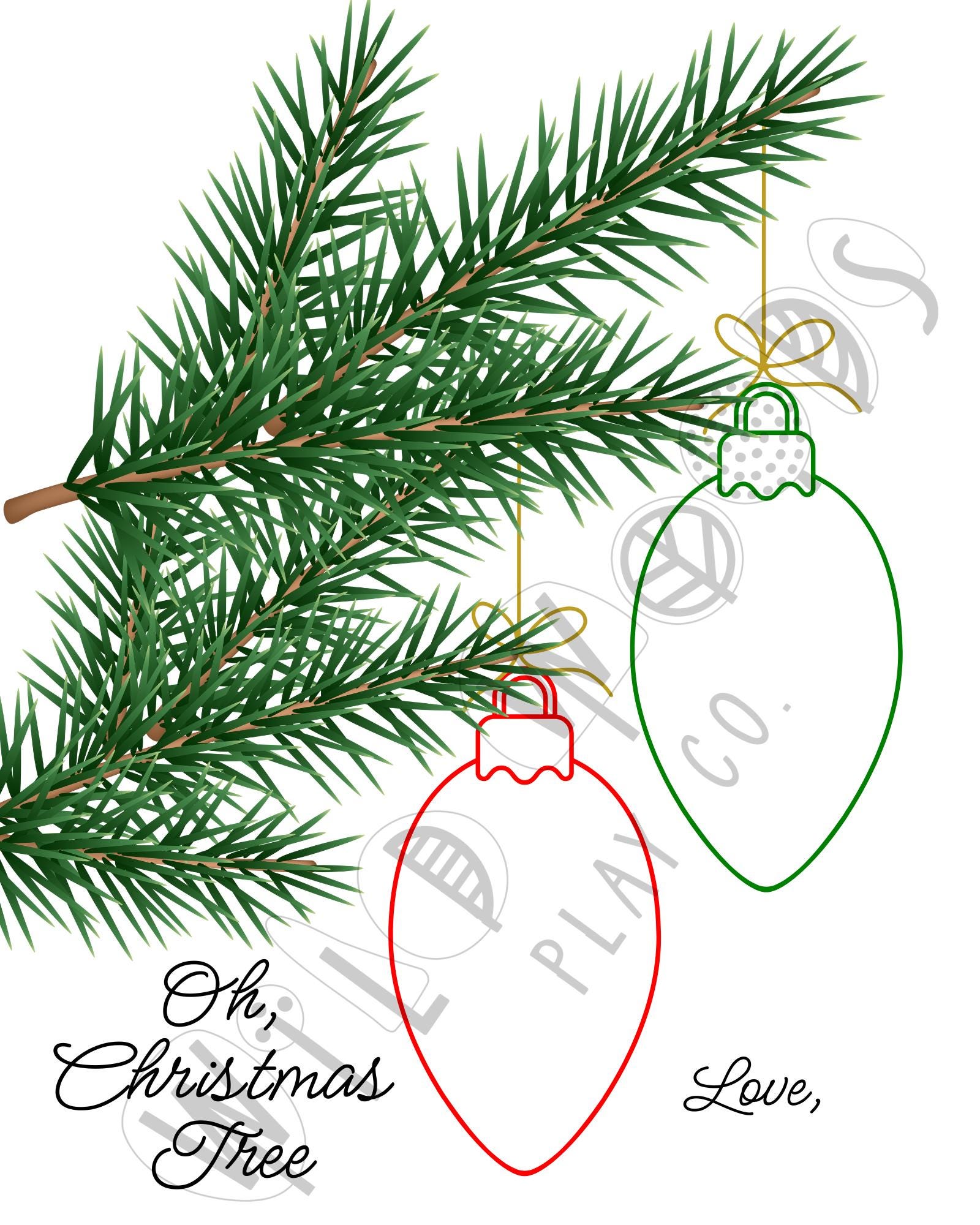 Christmas Tree Ornament Handprint Craft, Christmas Tree Handprint Gift ...