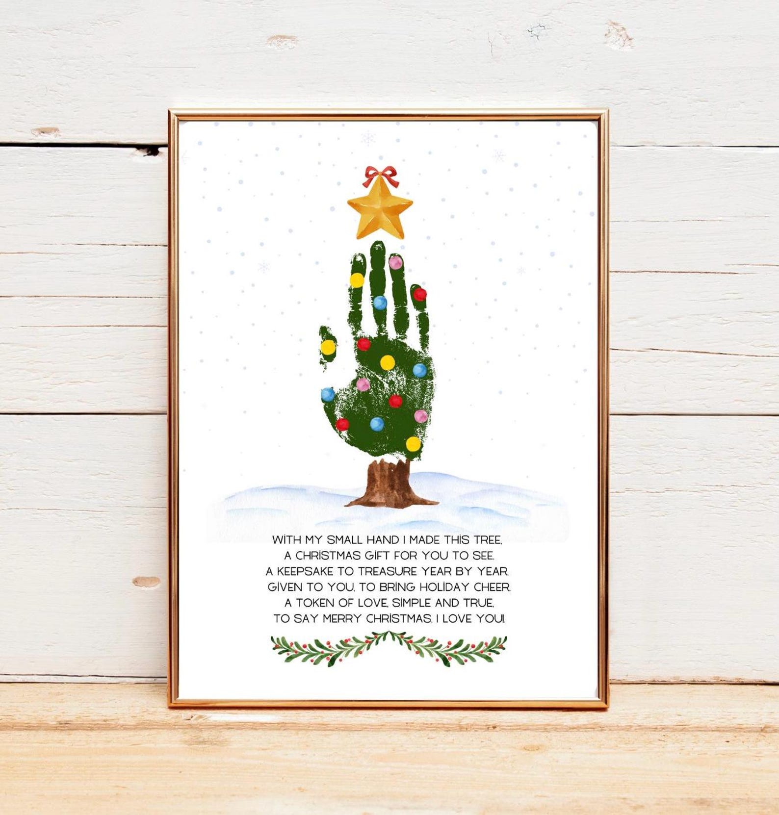 Christmas Handprint Craft, Christmas Tree Handprint Craft, Christmas ...