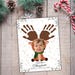 Reindeer Handprint Craft for Christmas, Reindeer Craft Template With ...