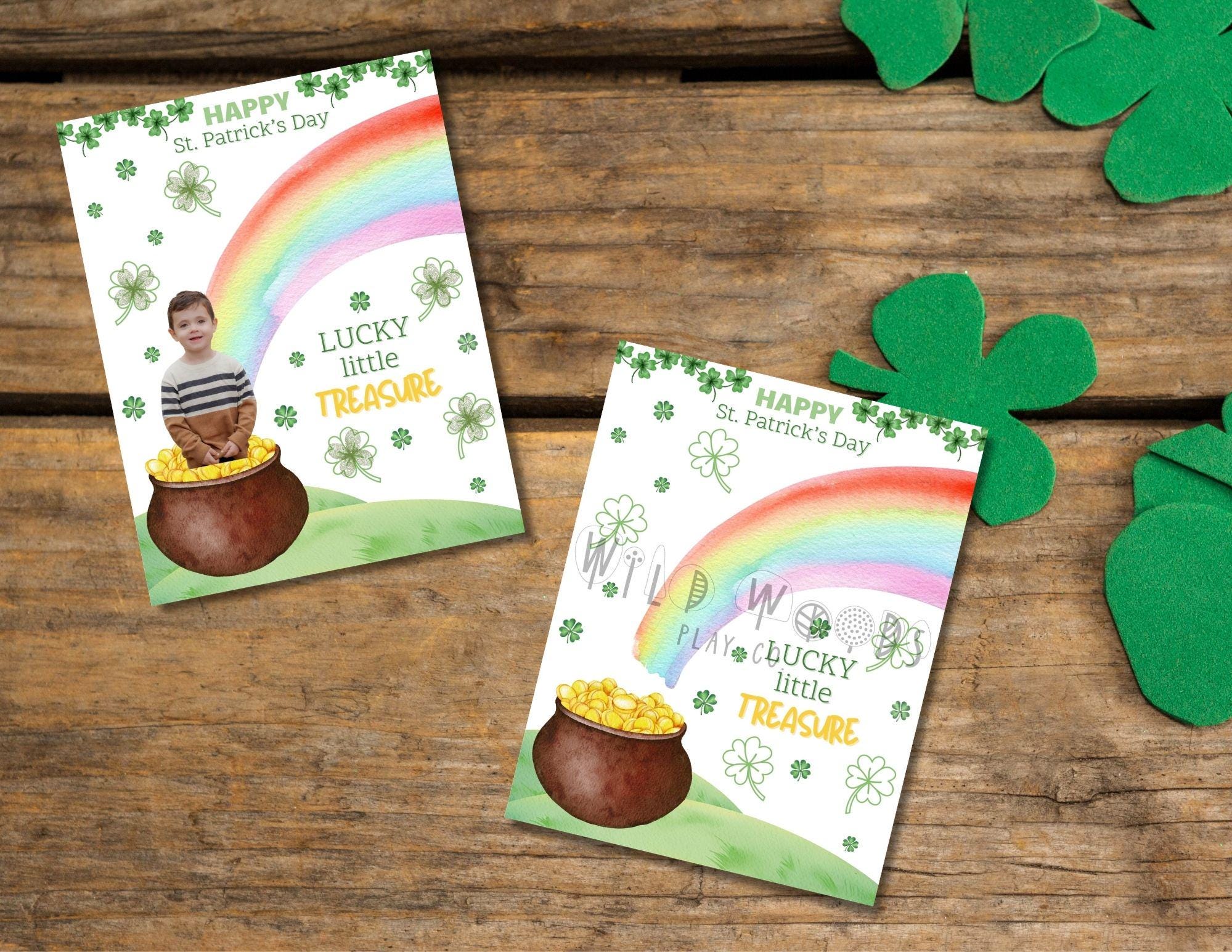 St Patricks Day Craft for Kids Printable, Four Leaf Clover Fingerprint ...