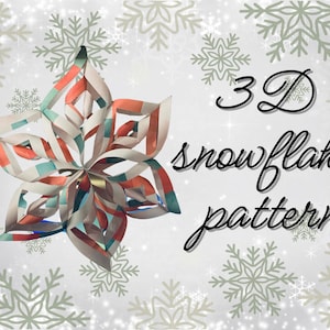 3D Paper Snowflake Pattern, Snowflake Crafts for Kids and Adults ...