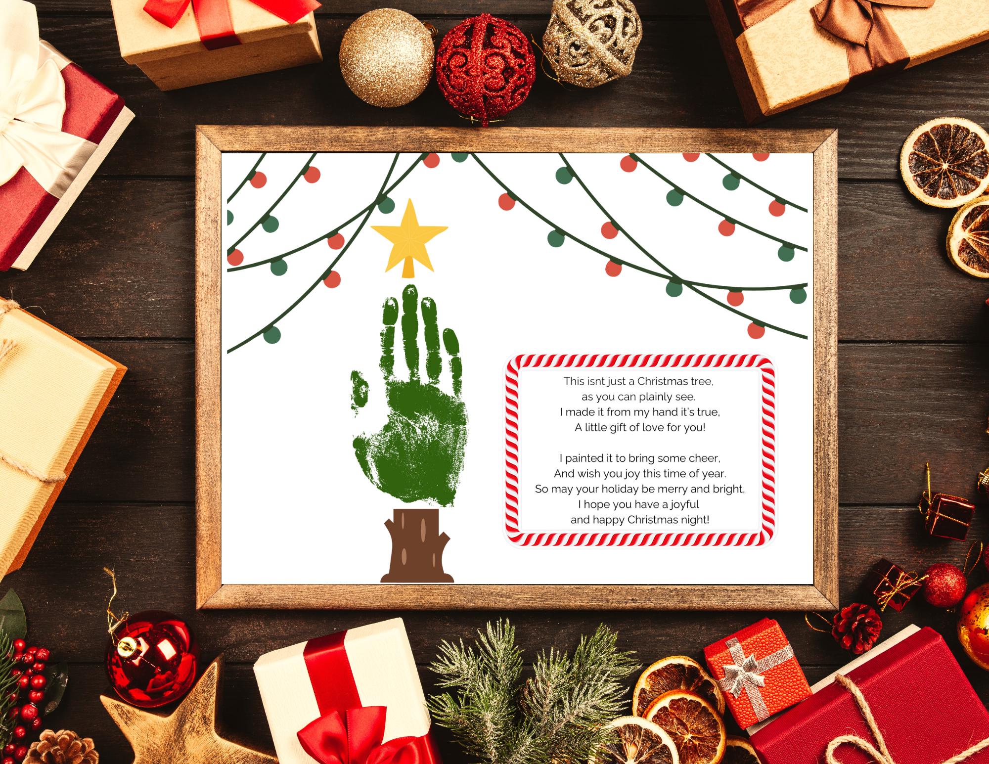 Christmas Tree Handprint Craft for Christmas, Handprint Craft Christmas ...