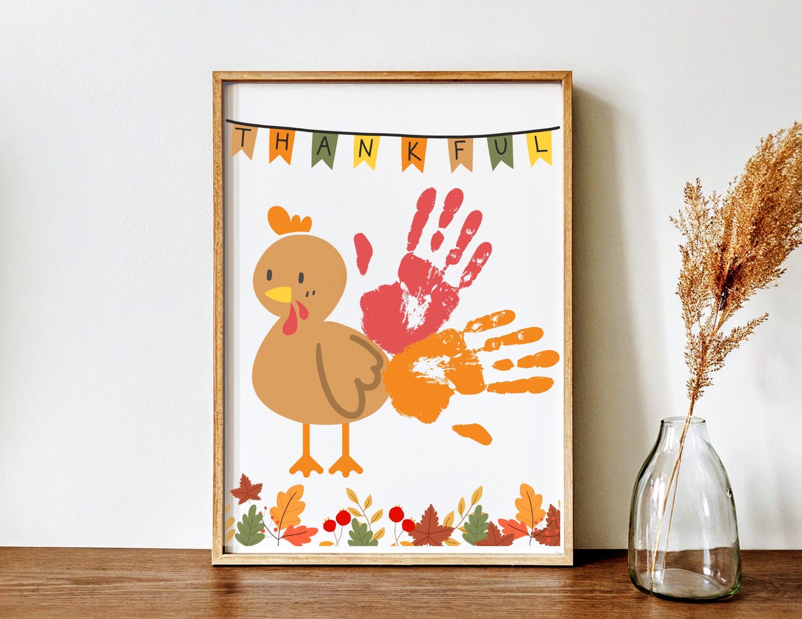 Turkey Handprint Thanksgiving Craft for Kids Fall Activity Template ...