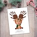Reindeer Handprint Craft for Christmas, Reindeer Craft Template With ...