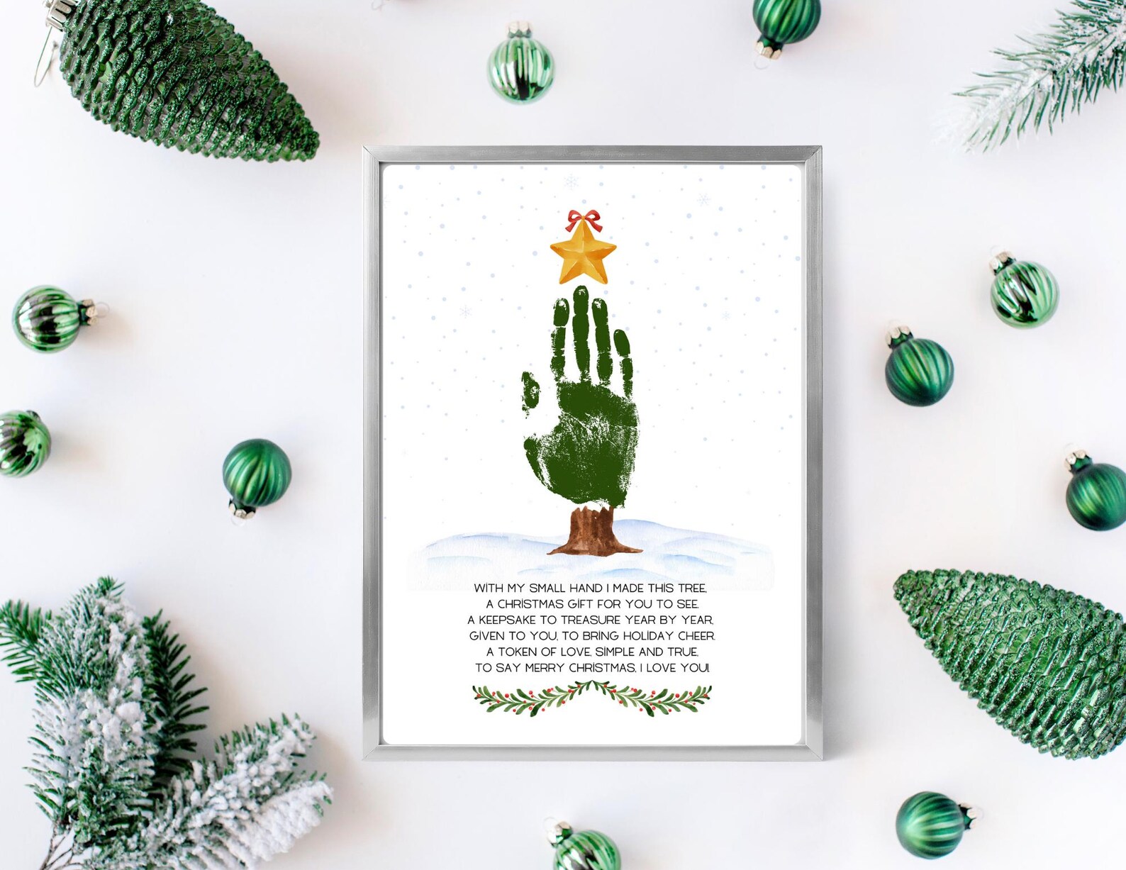 Christmas Handprint Craft, Christmas Tree Handprint Craft, Christmas ...