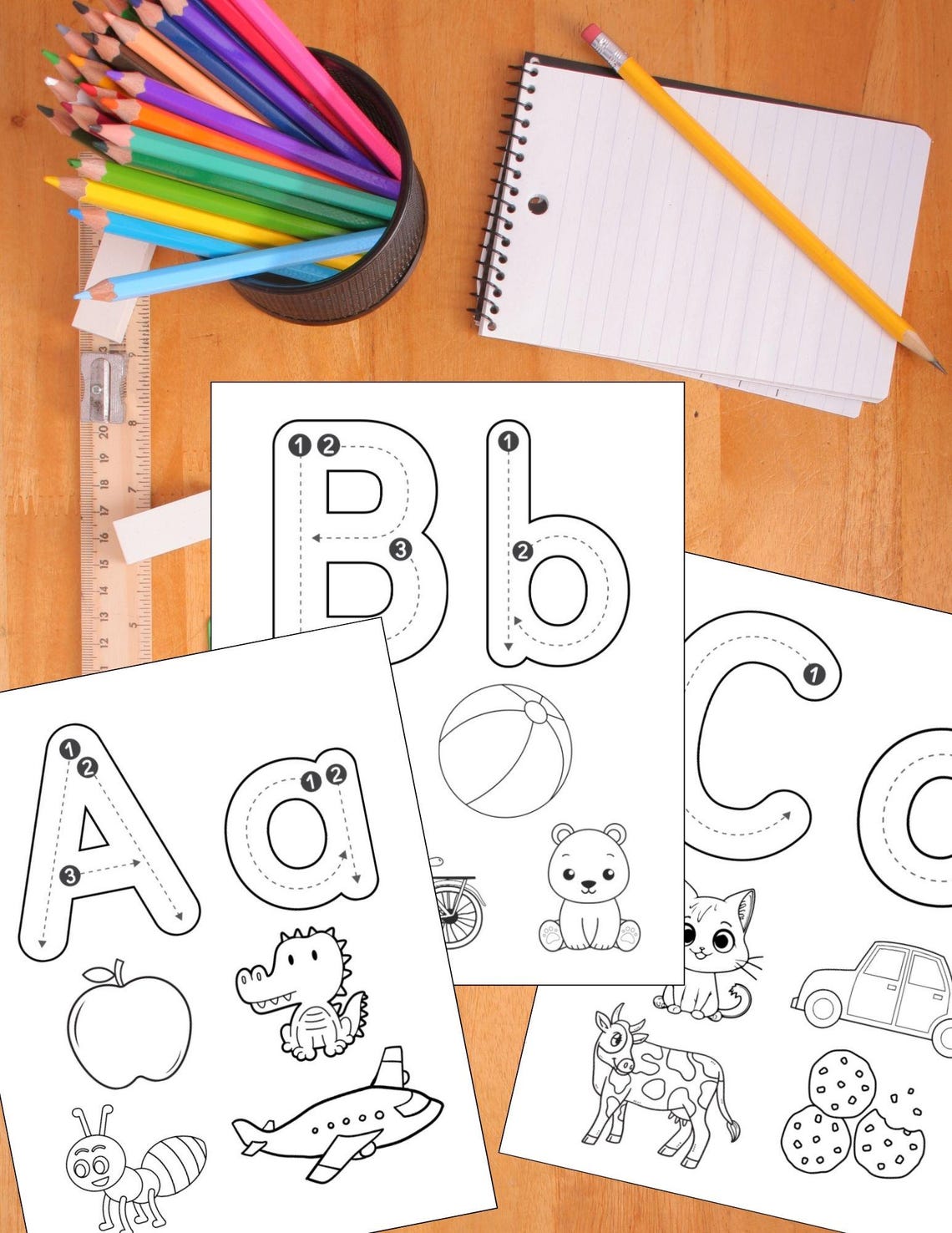 Preschool Alphabet Tracing Packet, Alphabet Coloring Printable ...