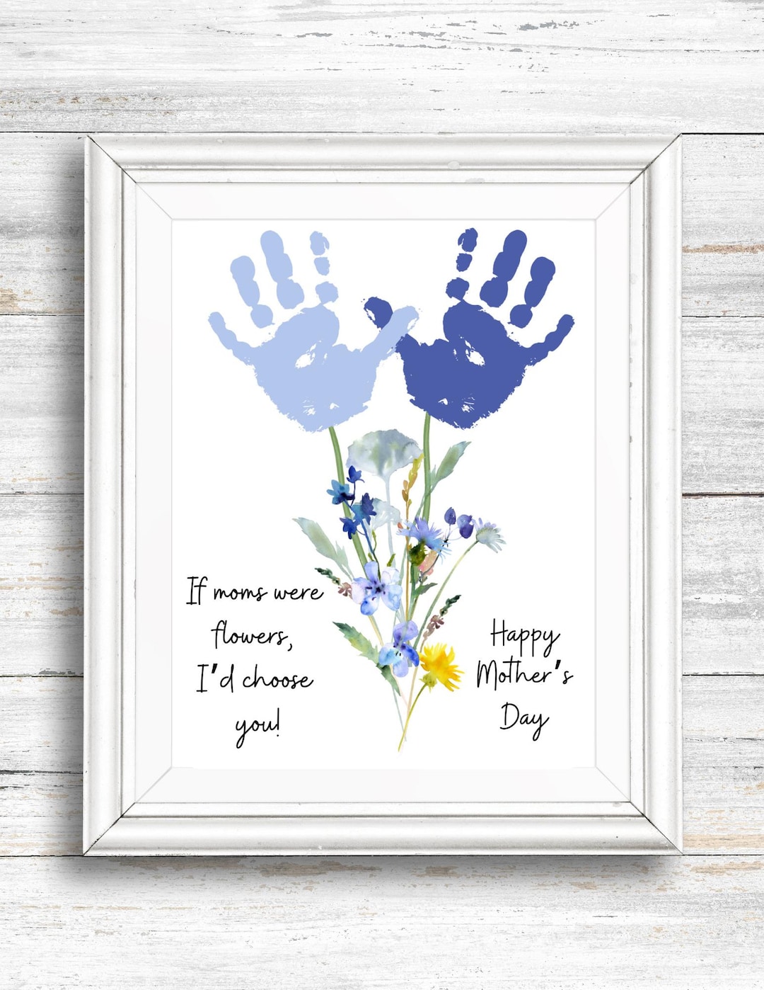 Mother’s Day Handprint Craft, Wildflower Keepsake Gift With Handprints ...